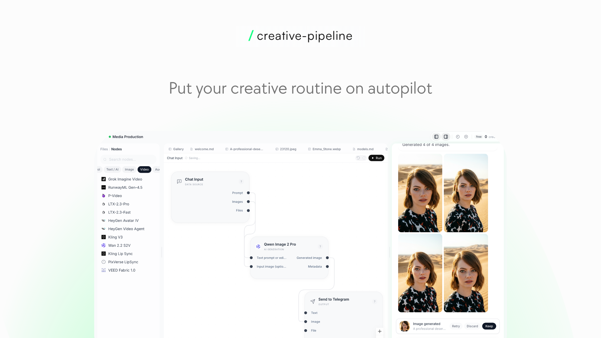 Creative production, without the routine | CreativeOS